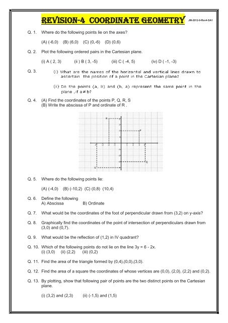Revision-4 Coordinate Geometry JM-2012-9-Rev4-SA1