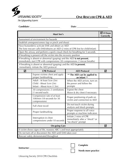 Resuscitation Checklist