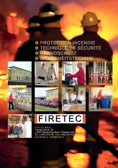 PROTECTION INCENDIE TECHNIQUE DE ... - firetec.lu » Home