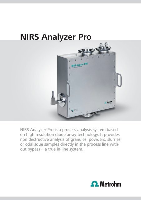 NIRS Analyzer Pro - Metrohm NIR Near Infrared Systems