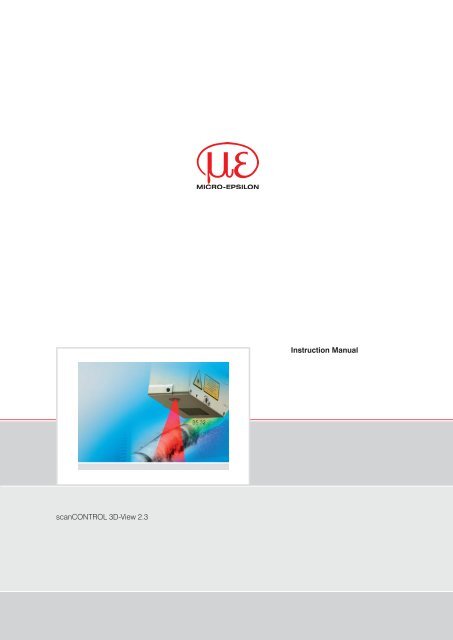Manual scanCONTROL 3D Software - Micro-Epsilon
