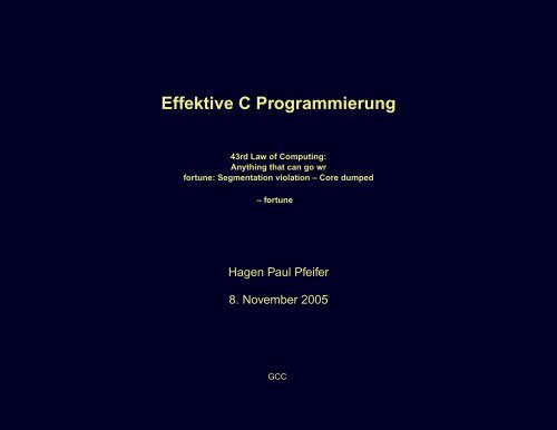 Effektive C Programmierung