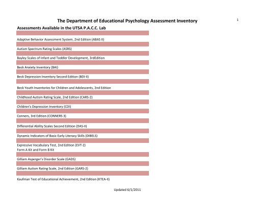 Adaptive Behavior Assessment System, 2nd Edition (ABAS II)