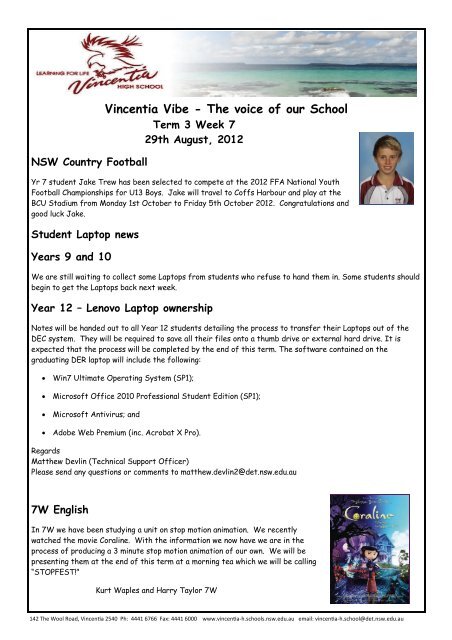 Vincentia Vibe - The voice of our School - Vincentia High School
