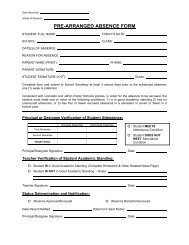 PRE-ARRANGED ABSENCE FORM - Bvsd