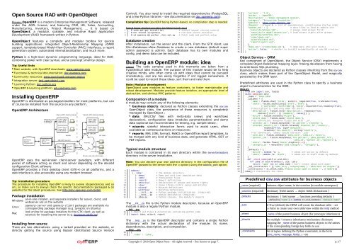 OpenERP Technical Memento - OpenERP Documentation v6.1