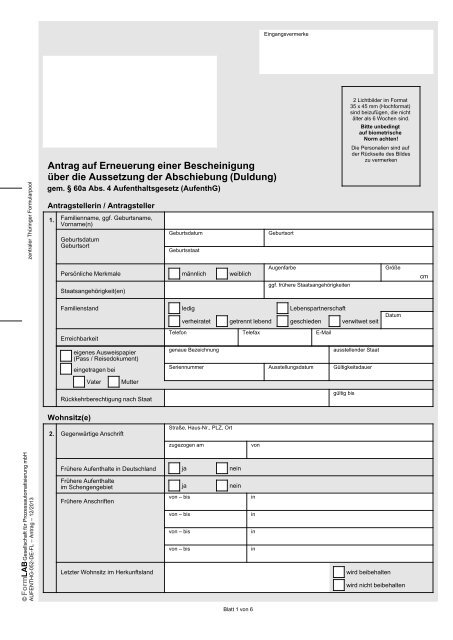 gem. § 60a Abs. 4 Aufenthaltsgesetz - Zentraler Thüringer ...
