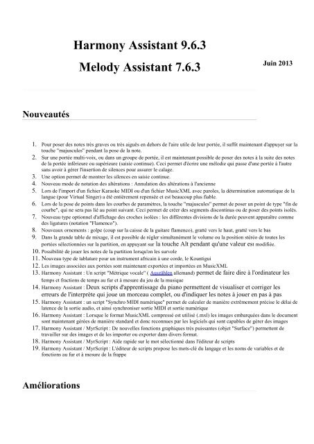 Harmony Assistant 9.6.3 Melody Assistant 7.6.3 - Myriad