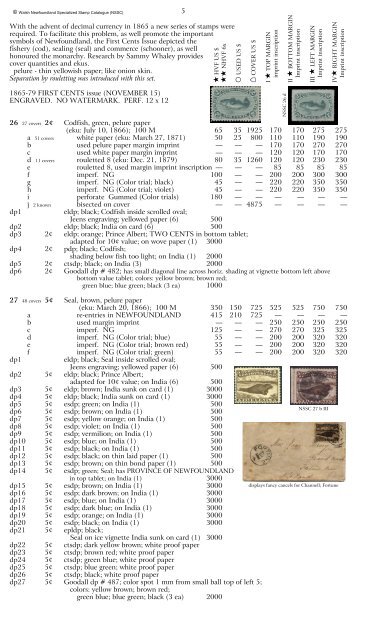 Postage Stamps Sample Pages - Newfoundland Specialized Stamp ...
