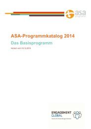 The ASA Program South-North - ASA-Programm