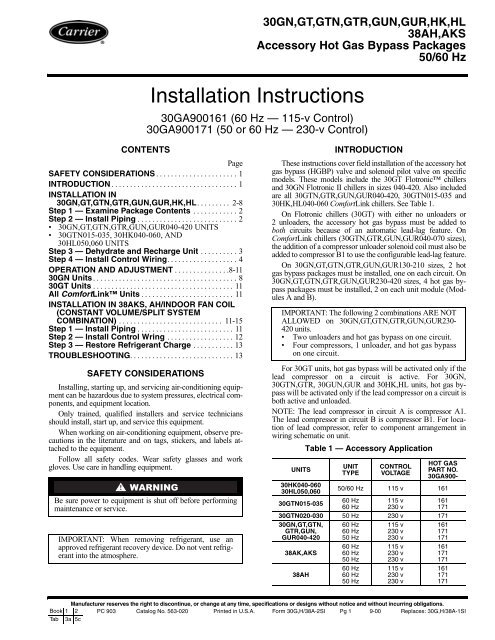 Installation Instructions