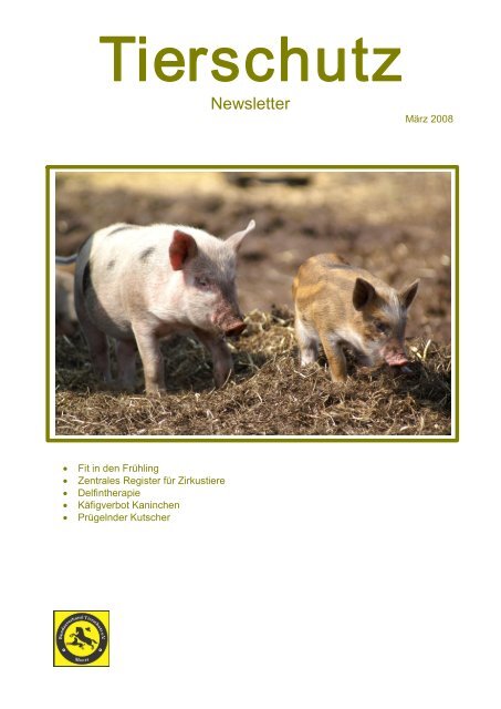Newsletter - Bundesverband Tierschutz eV