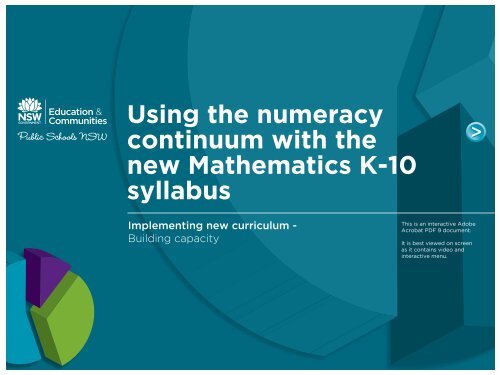 Using the numeracy continuum with the new Mathematics K ... - TaLe