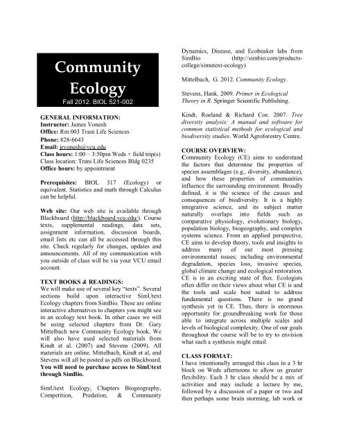 Community Ecology