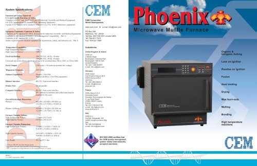 Microwave Muffle Furnace - Cem