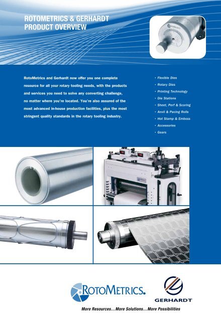 ROTOMETRICS & GERHARDT PRODUCT OVERVIEW ...