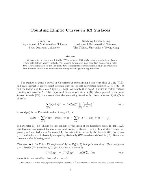 Counting Elliptic Curves in K3 Surfaces