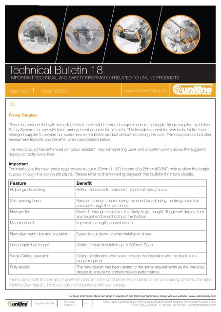 Technical Bulletin 18 - Capital Safety Fall Protection