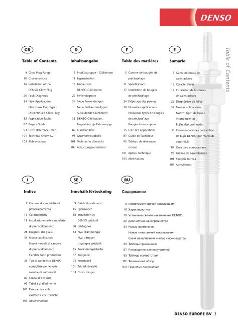 Application Tables