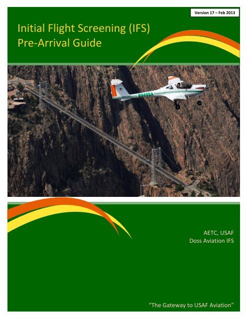 Initial Flight Screening (IFS) Pre-Arrival Guide - DossIFS