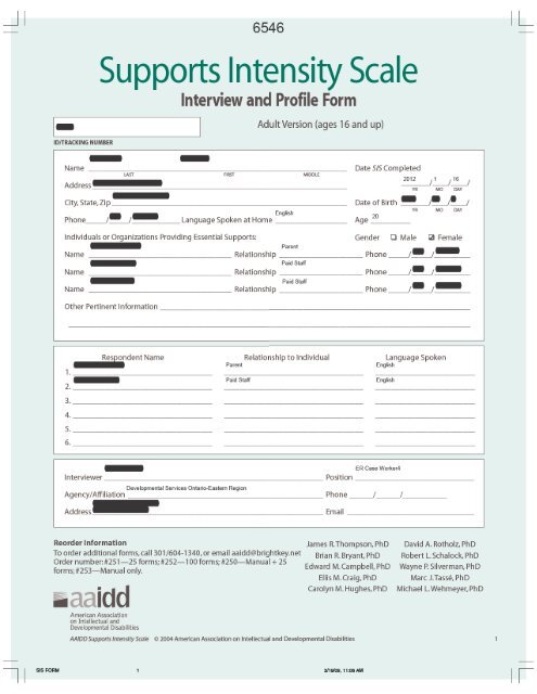 Supports Intensity Scale