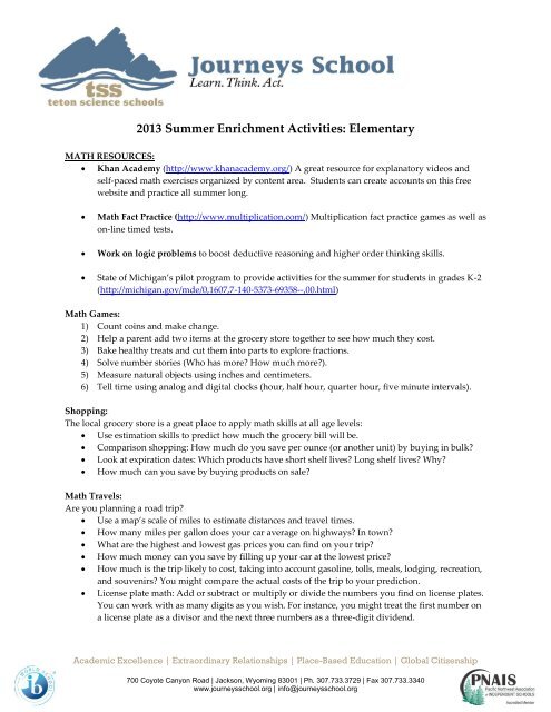 Elementary School Summer Enrichment Activities And Resources elementary-school-summer-enrichment-activities-and-resources