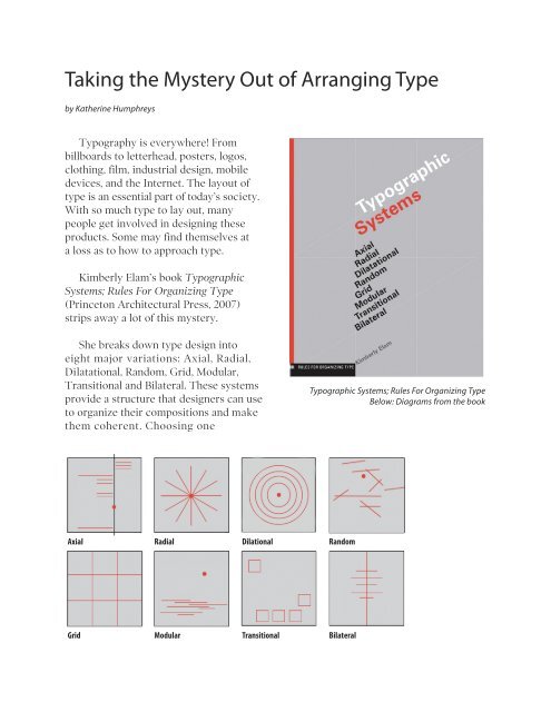 Taking the Mystery Out of Arranging Type - Haneke Design
