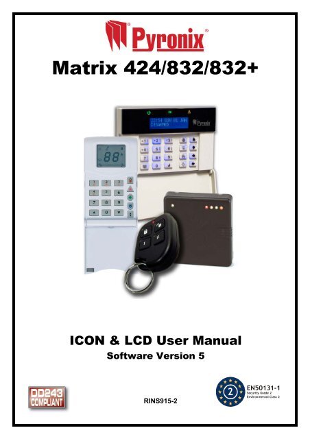 Pyronix Matrix 424, 832, 832+ - Alarmtec