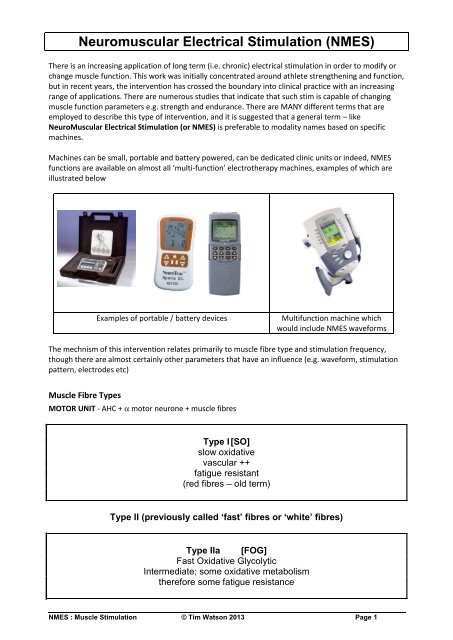 NMES (Muscle Stimulation)