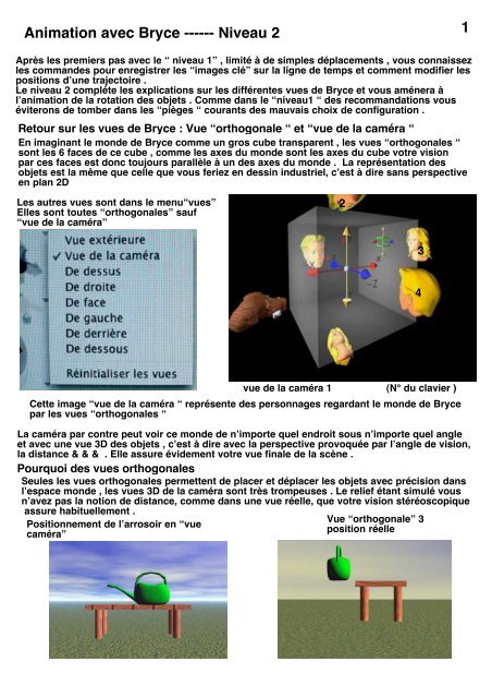 Animation avec Bryce ------ Niveau 2 1