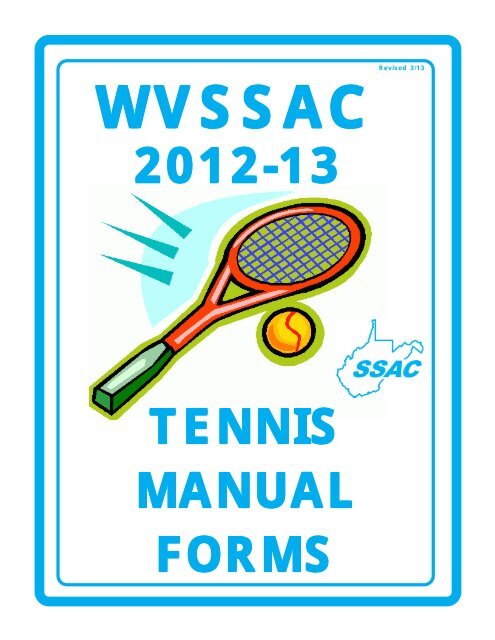 Tennis Manual Forms - wvssac