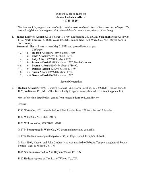 James Lodwick Alford - Alford American Family Association