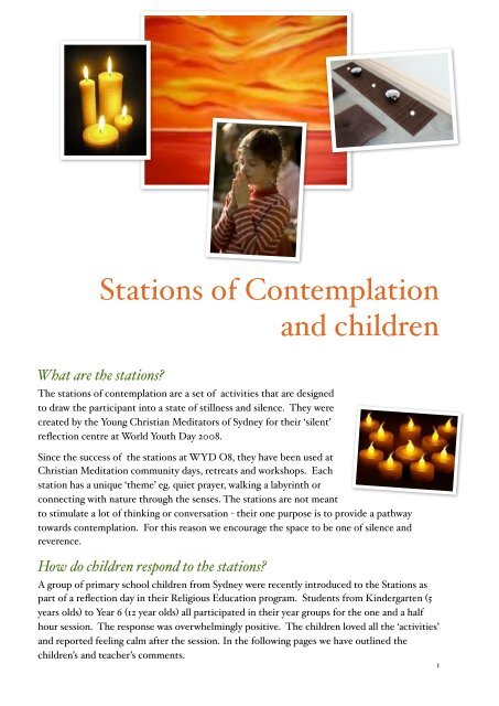 Stations of Contemplation and children - Christian Meditation for ...