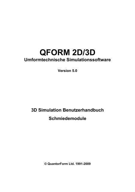 QForm 2D/3D metal forming simulation software