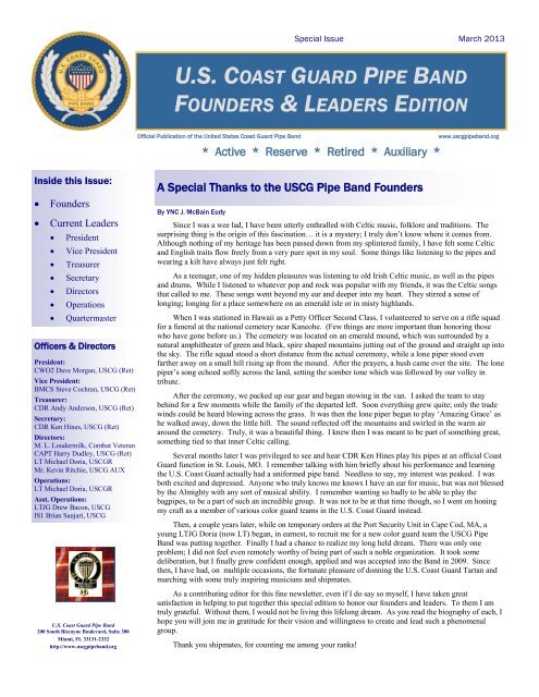 U.S. COAST GUARD PIPE BAND - USCG Pipe Band