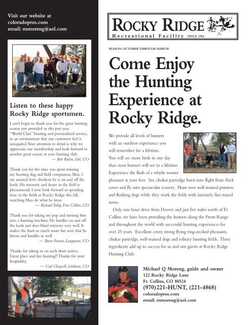 Brochure - Rocky Ridge
