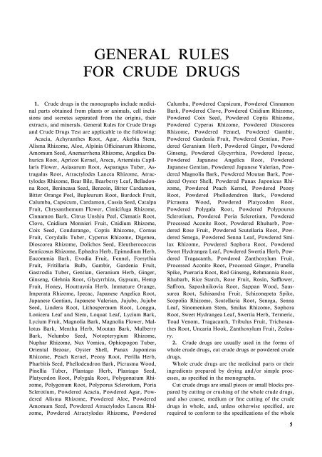 The Japanese Pharmacopoeia Fifteenth Edition