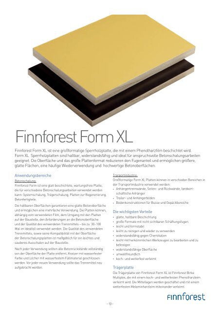 Finnforest Form XL - Finnforest Sperrholz