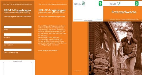 Potenzschwäche IIEF-EF-Fragebogen