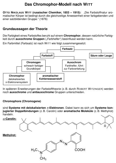 Das Chromophor-Modell nach WITT - Wilke-j.de
