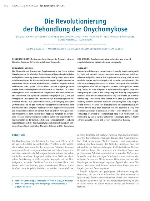 Die Revolutionierung der Behandlung der Onychomykose