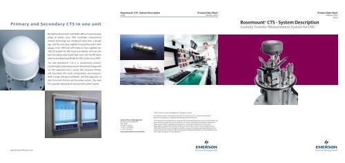 Rosemount® CTS - Emerson Process Management