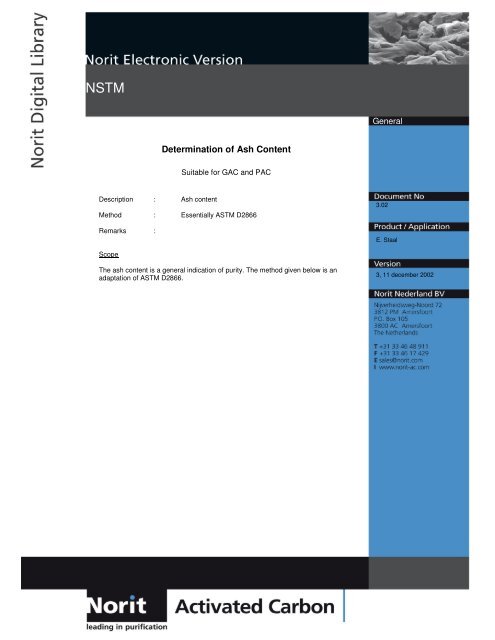 Determination of Ash Content