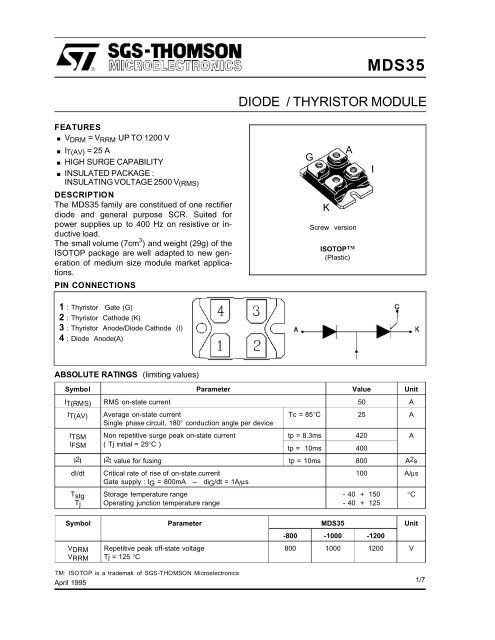 DIODE / THYRISTOR MODULE - Datasheets.pl