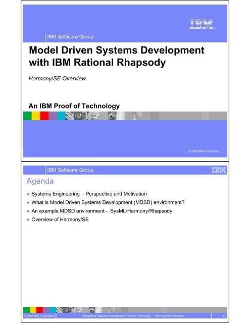 Model Driven Systems Development with IBM Rational Rhapsody