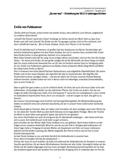 Emilie von Puttkammer Emilie von Puttkammer - SELK