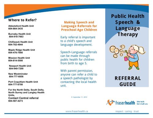 View our guidelines - Fraser Health