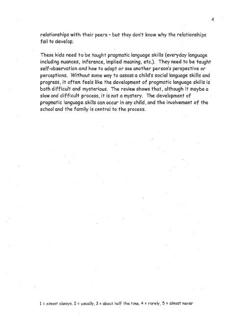 Orion's Pragmatic Language Skills Questionnaire