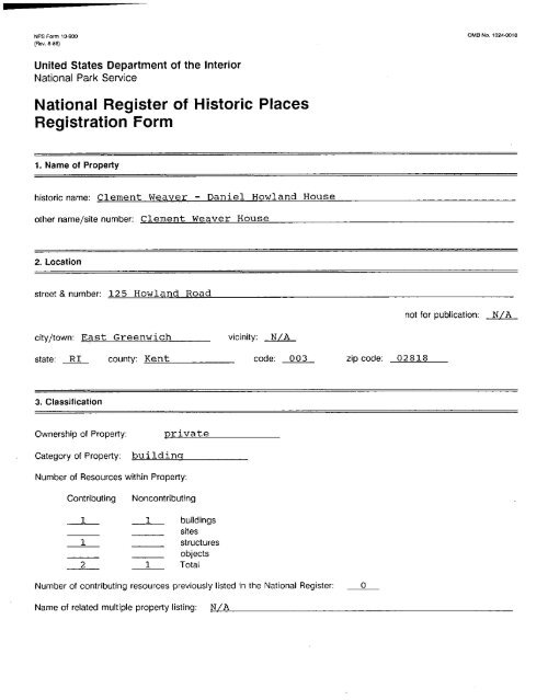 National Register of Historic Places Registration Form