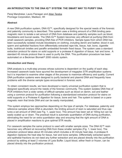 AN INTRODUCTION TO THE DNA IQ™ SYSTEM: THE ... - Promega